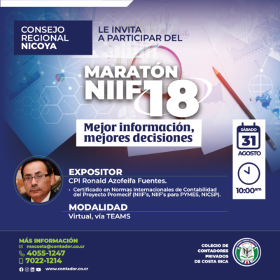 Maratón NIIF 18 Consejo Regional Nicoya – Colegio de Contadores ...